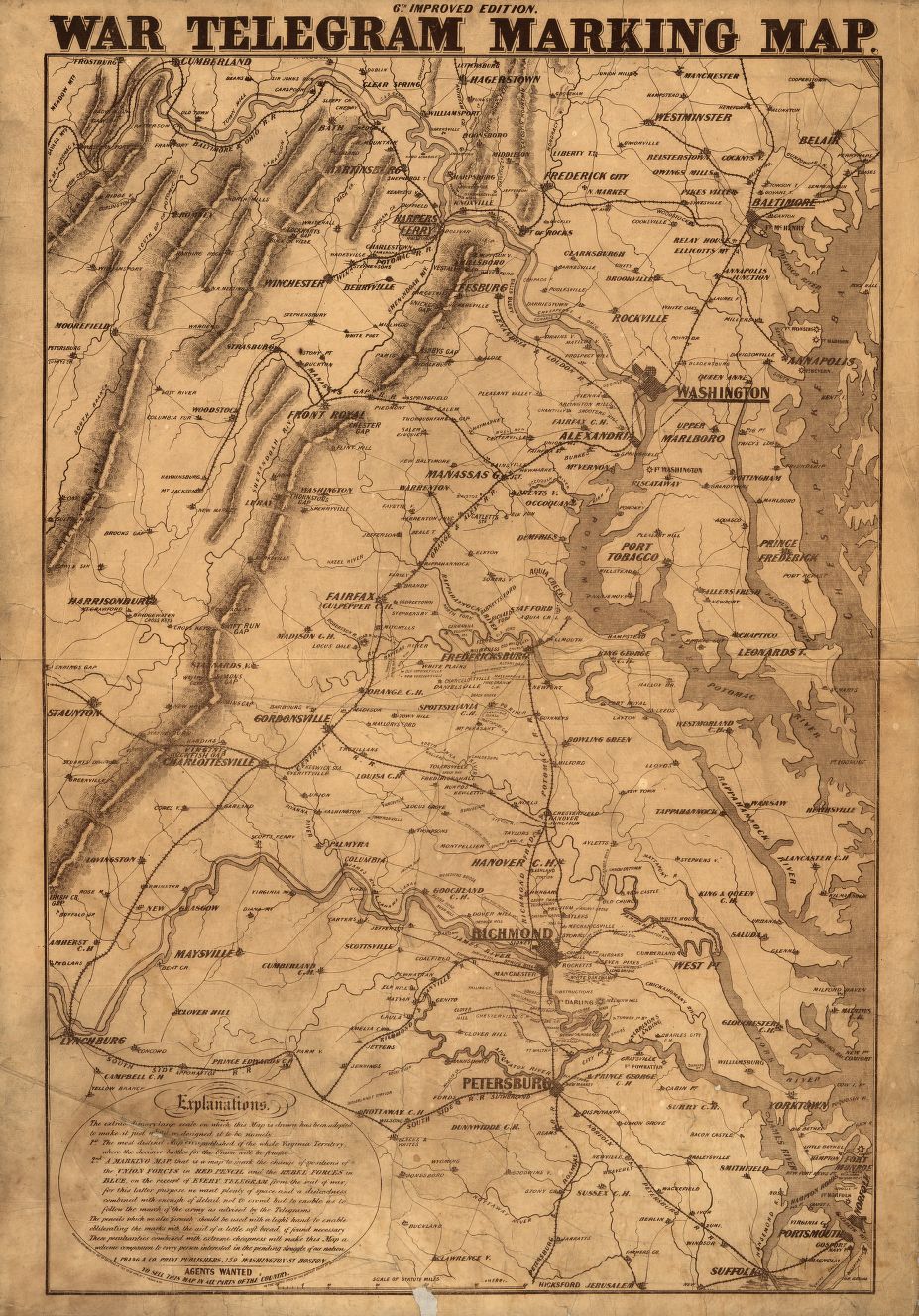 Clara Barton Civil War Map